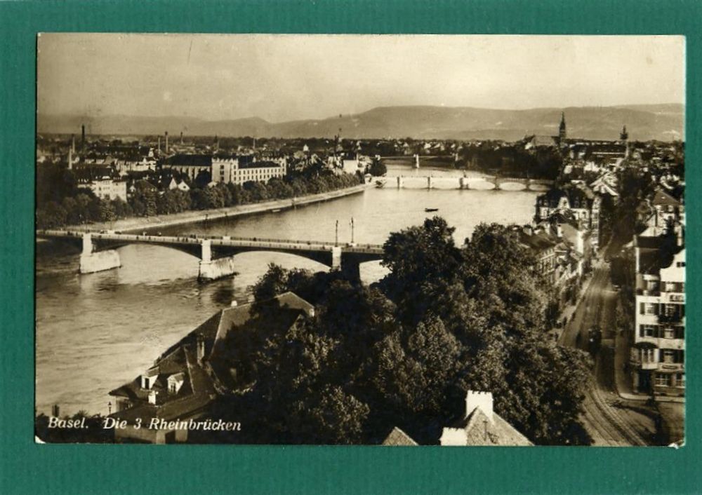 Basel, Die 3 Rheinbrücken, 1924 (Gebraucht) in Sargans für CHF 1 – mit Lieferung auf Ricardo kaufen