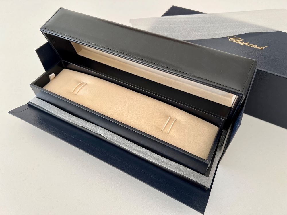 CHOPARD Genève original dark blue leather long XL box (Neu (gemäss Beschreibung)) in Mont-sur ...