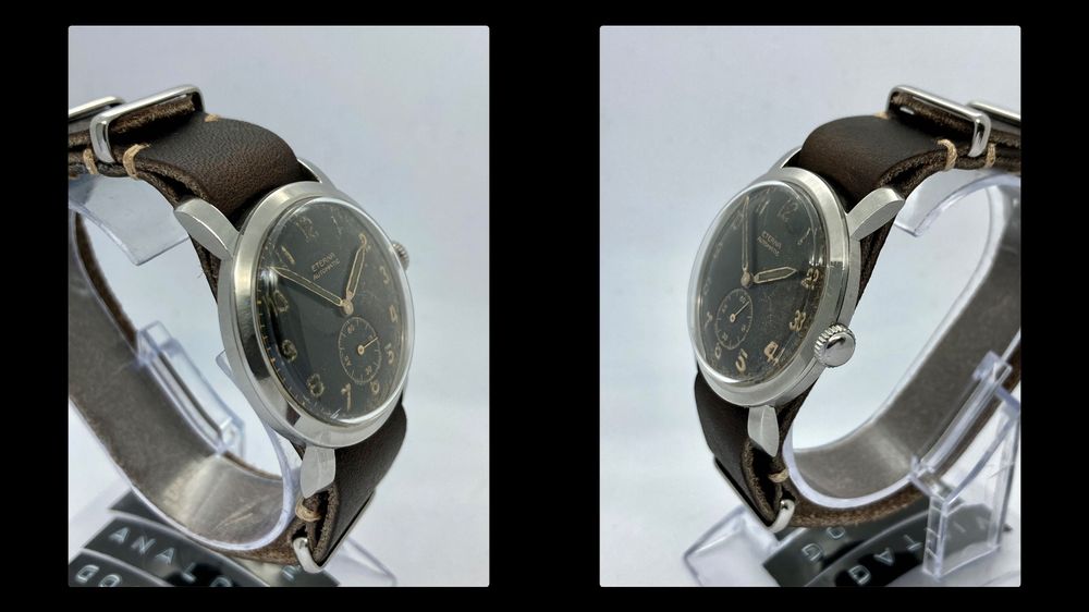 Vintage Eterna Field Watch w/ spider gilt Radium Dial 34mm | Acheter ...