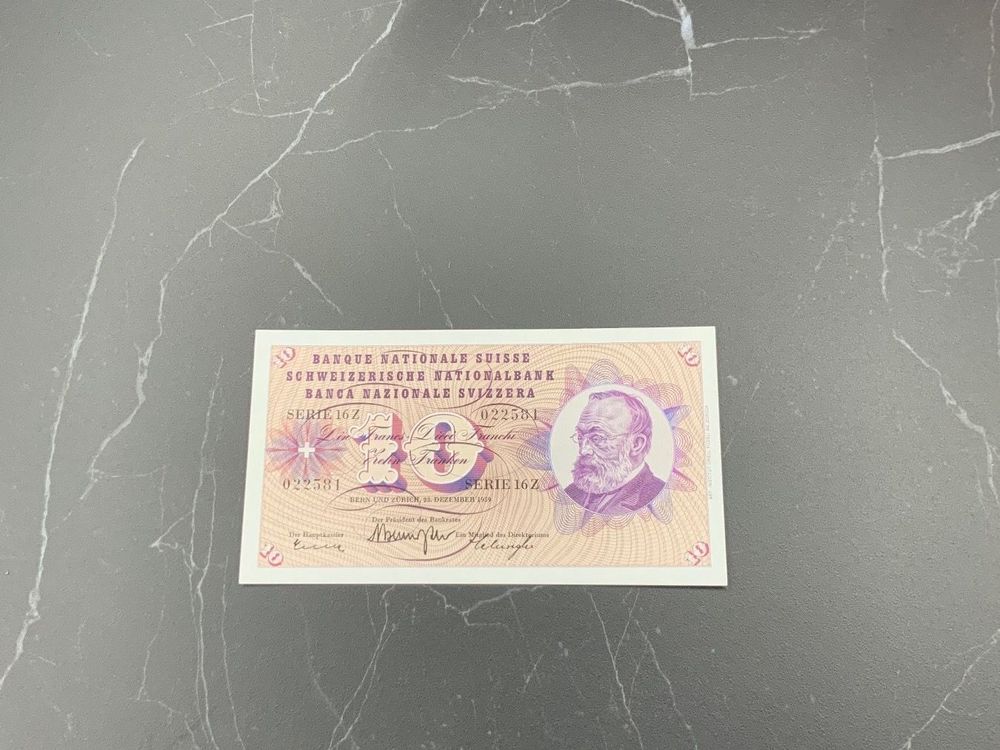 Banknote CHF 10 (1959) bankfrisch | Kaufen auf Ricardo