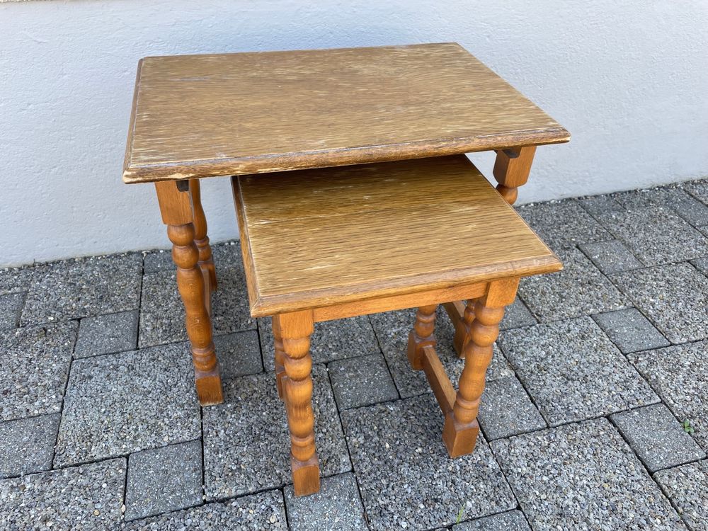 Vintage 2er-Set Beistelltische Massiv-Holz (Gebraucht) in Winterthur für CHF 13 – nur Abholung ...