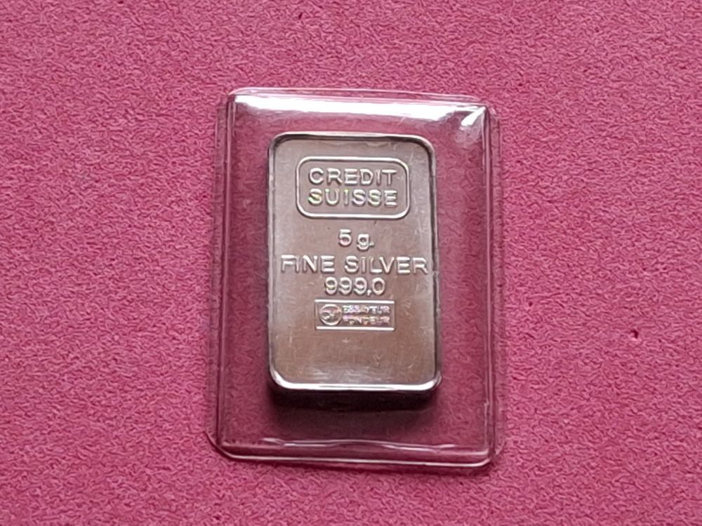CREDIT SUISSE - 5 GRAMM OVP - FINE SILVER (Gebraucht) in Boniswil für ...