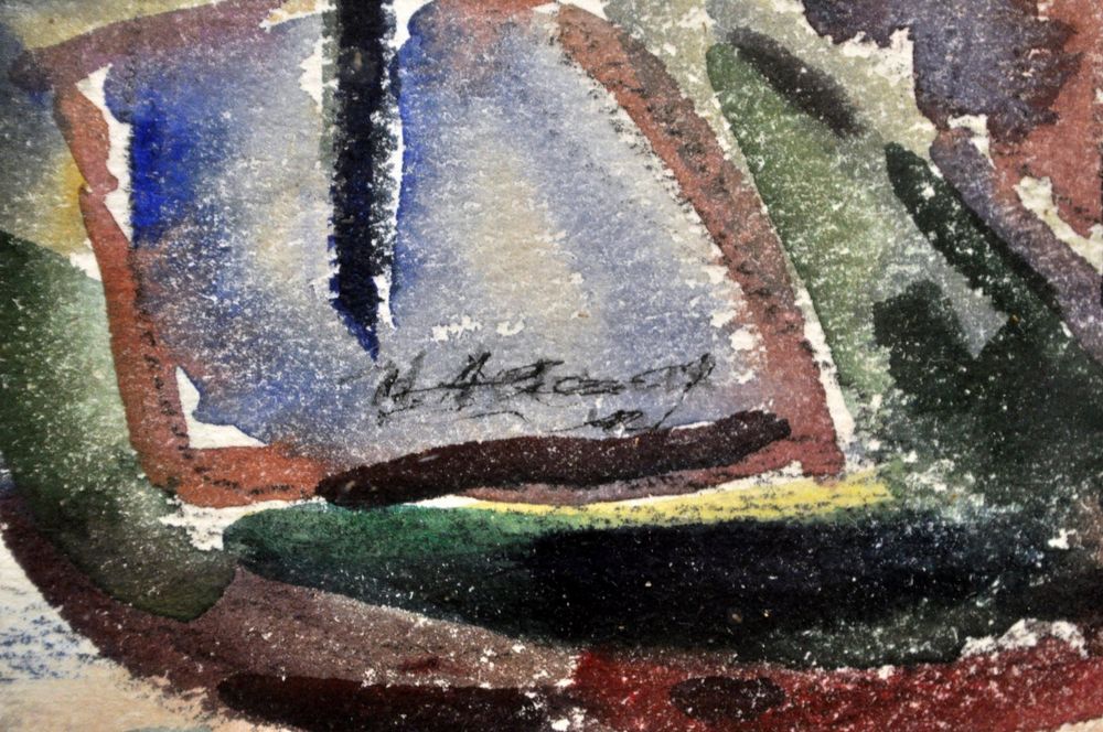 Tableau à l'aquarelle signé Henri Schenk | Kaufen auf Ricardo