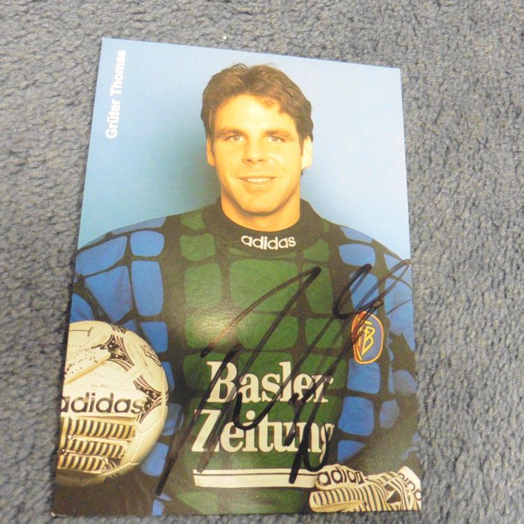 FC-Basel,Foto,90-er J.,Autogramm,Thomas Grüter,Torhüter (Gebraucht) in ...