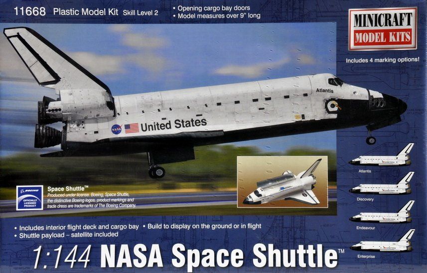 Nasa Space Shuttle 1:144 von Minicraft Models Kit 30 cm Lang (Neu und ...