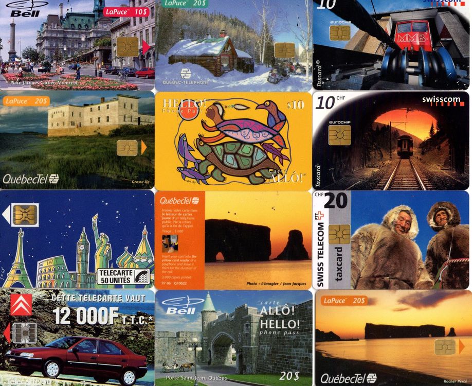 42 cartes de téléphone SUISSE / FRANCE / QUEBEC (Gebraucht) in Ste ...