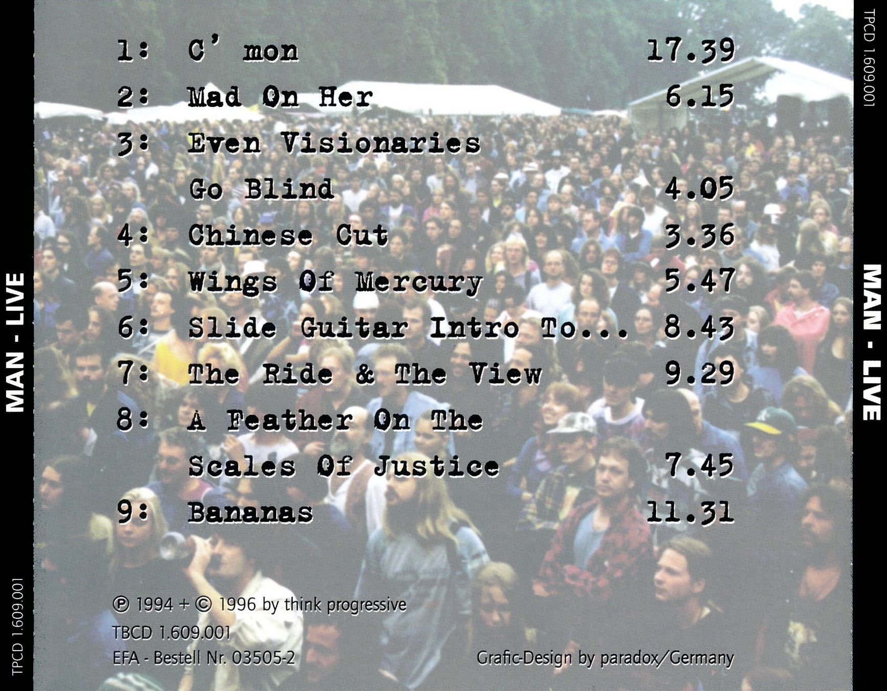 MAN - LIVE OFFICIAL BOOTLEG (CD) (Gebraucht) in Hedingen für CHF 9 ...