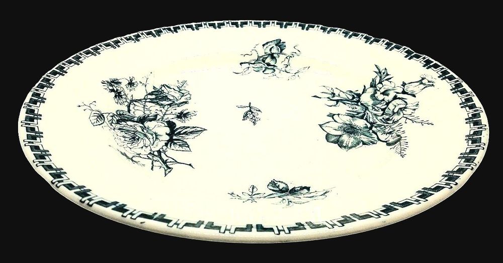 Sarreguemines U & Cie Linné Jugendstil Platte plat Ø 30 cm (Gebraucht ...