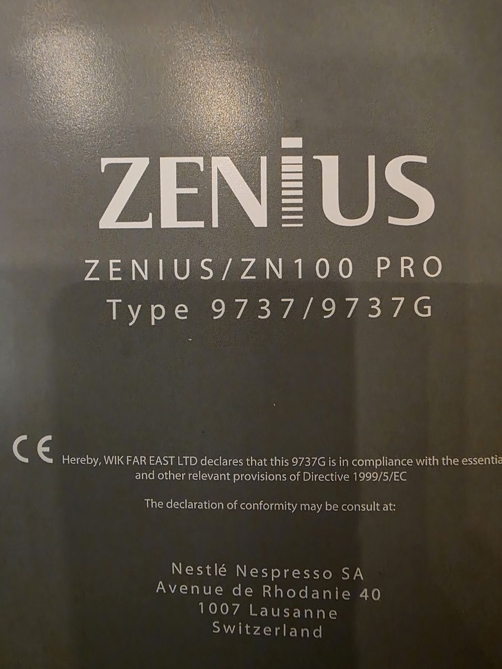 Nespresso Zenius ZN100 Pro (Gebraucht) in Courroux für CHF 59 – mit ...