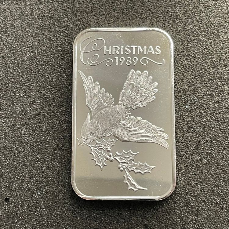 1 Unze Silber Barren Christmas 1989 | Kaufen auf Ricardo