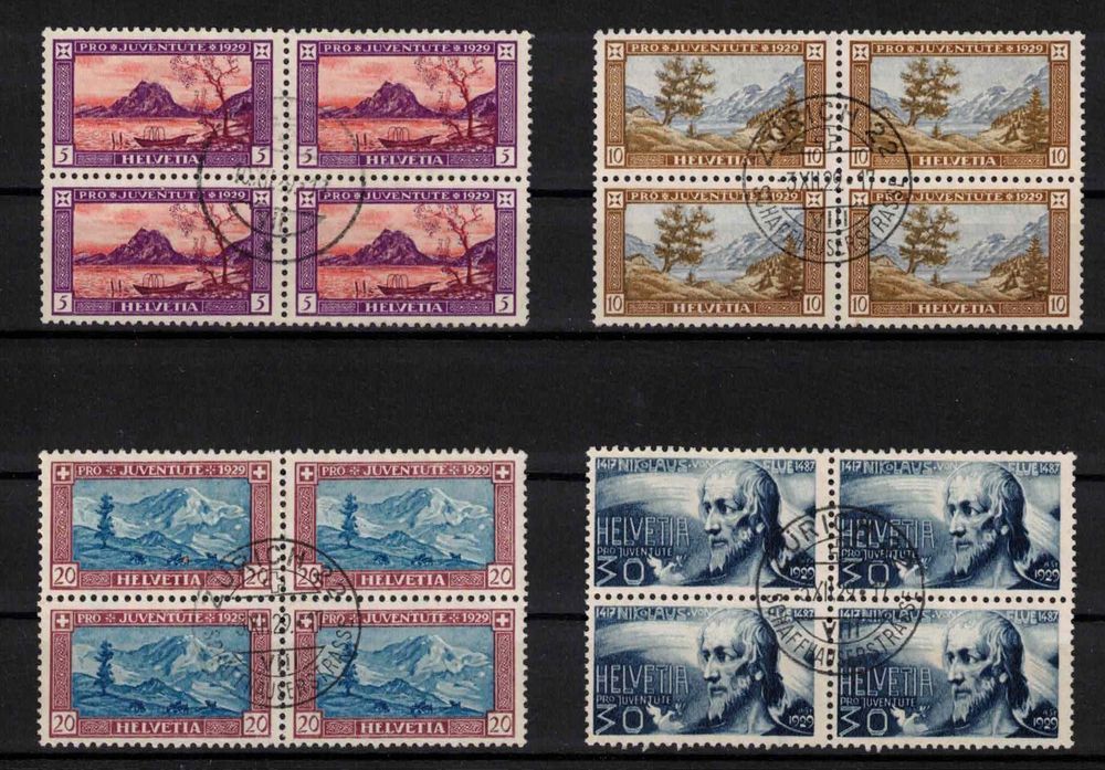 Pro Juventute 1929 Serie im 4er-Block mit Zentrum-ʘ | Kaufen auf Ricardo