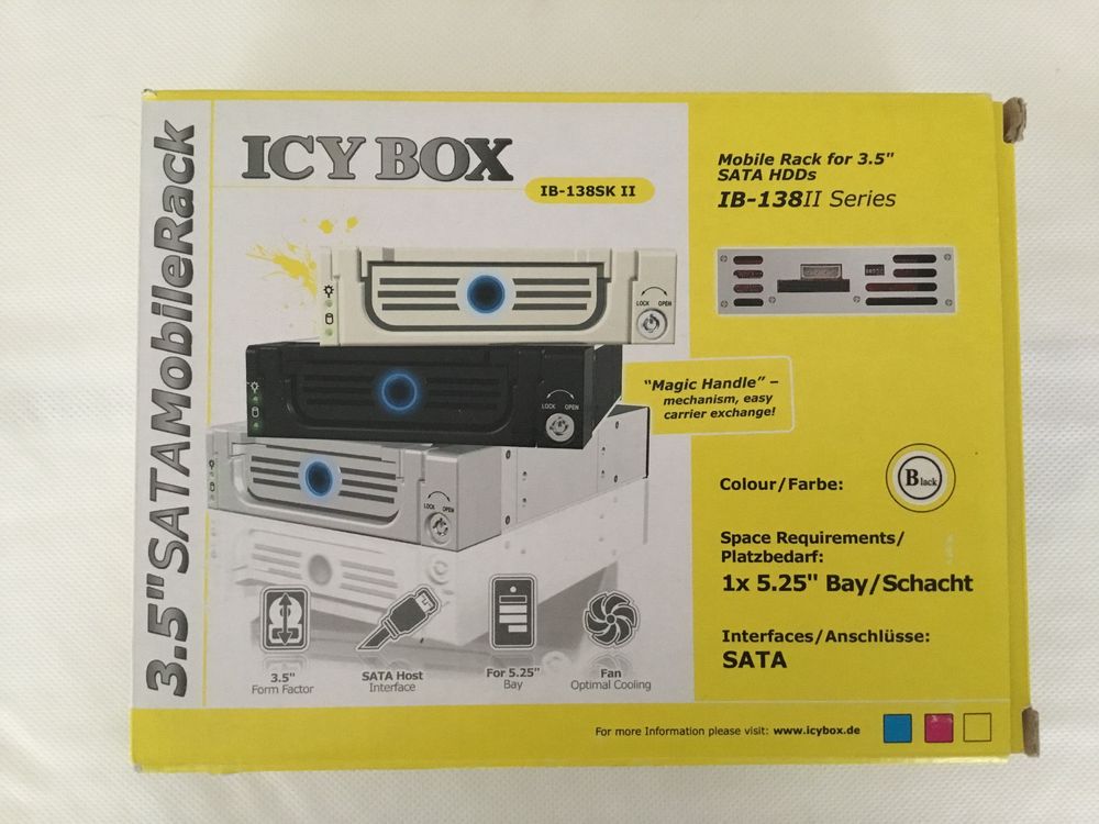 Icy Box IB-138SK II Series Mobile Rack for 3.5’‘ SATA HDDs (Neu und ...
