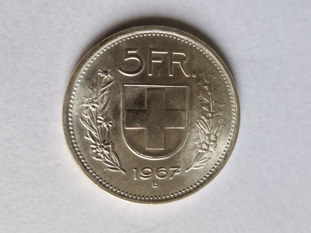 Silbermünze CH 5 Fr. 1967 neu | Kaufen auf Ricardo