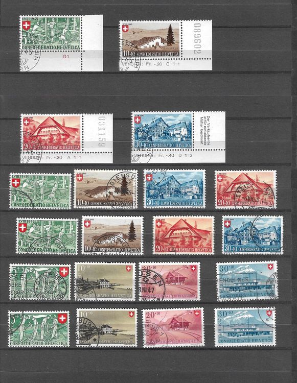 Pro Patria schönes Lot gestempelt; 26-29 u. 34-37 mehrfach | Kaufen auf Ricardo