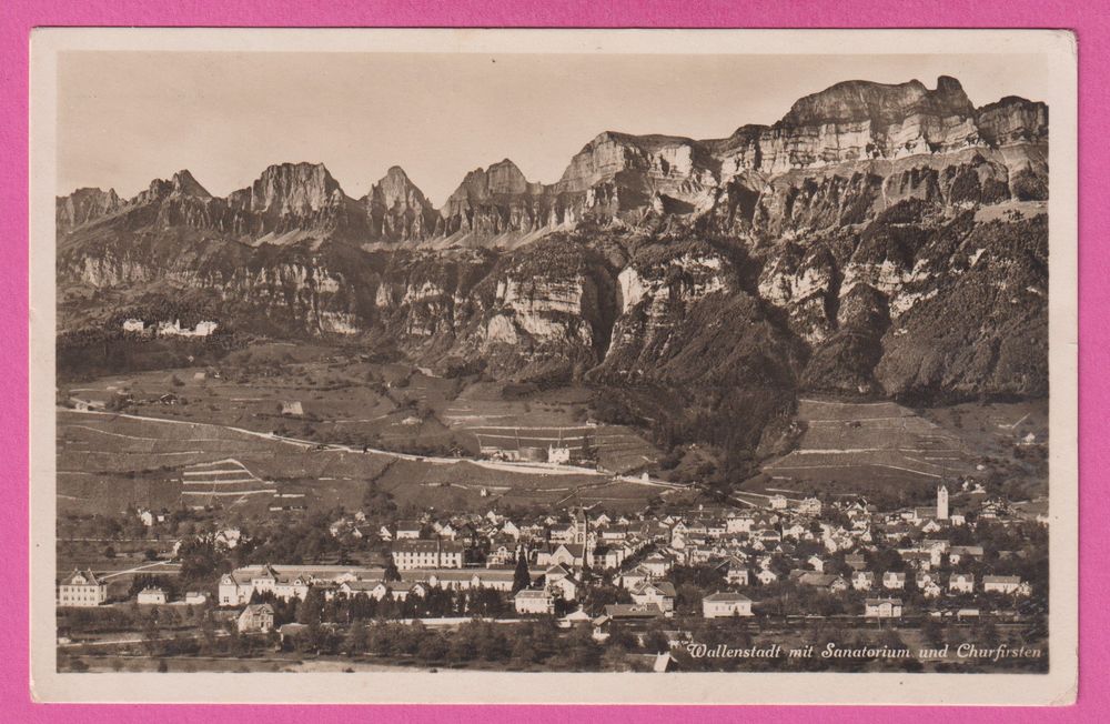 Wallenstadt / Walenstadt mit Sanatorium und Churfirsten (Gebraucht) in Einsiedeln für CHF 1 ...