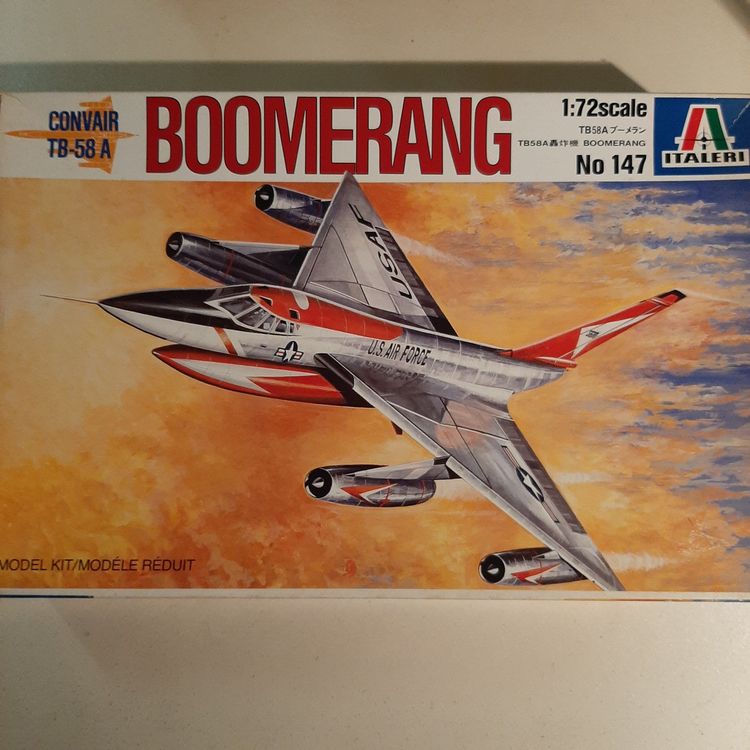 2907 . General-Dynamics-Convair TB 58 A Boomerang . Italeri (Gebraucht ...