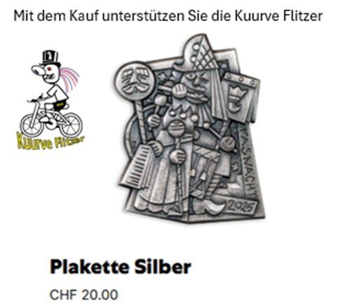 Silber Plakette: Basler Fasnacht 2025 "Syg wie de wotsch" (Neu und originalverpackt) in Lausen ...