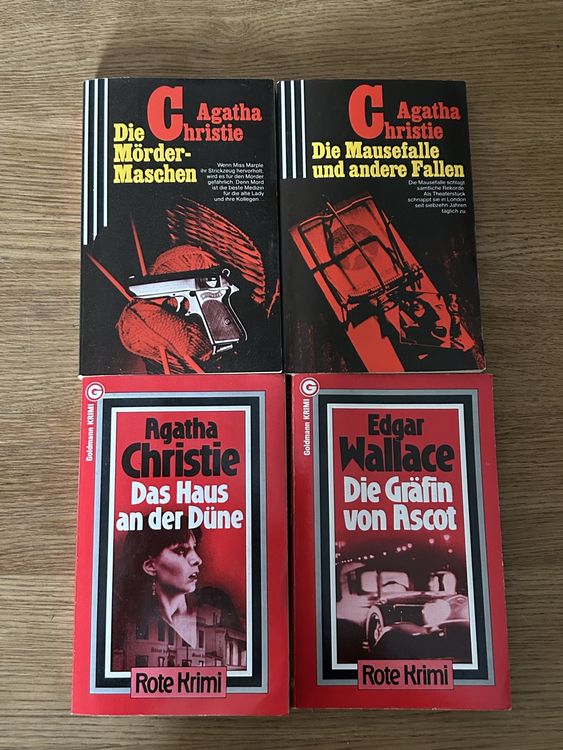 4 Agatha Christie & Edgar Wallace Krimis Goldmann Taschenbüc (Gebraucht ...
