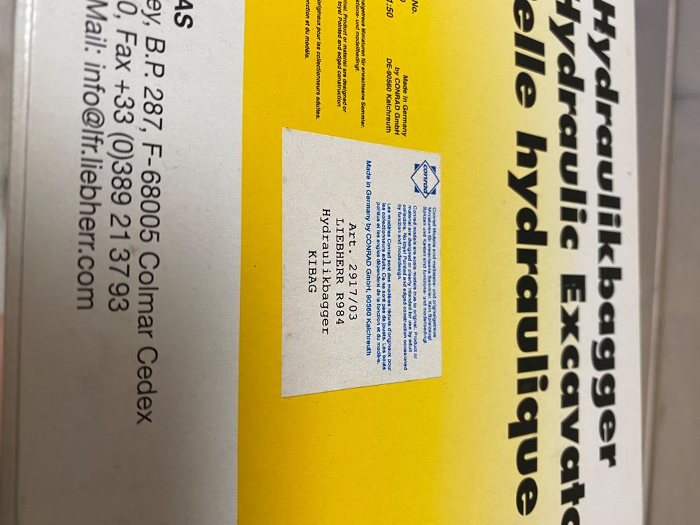 Conrad R984 Raupenbagger 1:50 KIBAG (Neu (gemäss Beschreibung)) in Fehraltorf für CHF 355 – mit ...