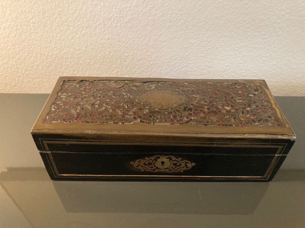 SEHR SCHÖNE MARKETERIE SCHATULLE NAPOLÉON III 28 x 10 x 9 cm | Kaufen ...
