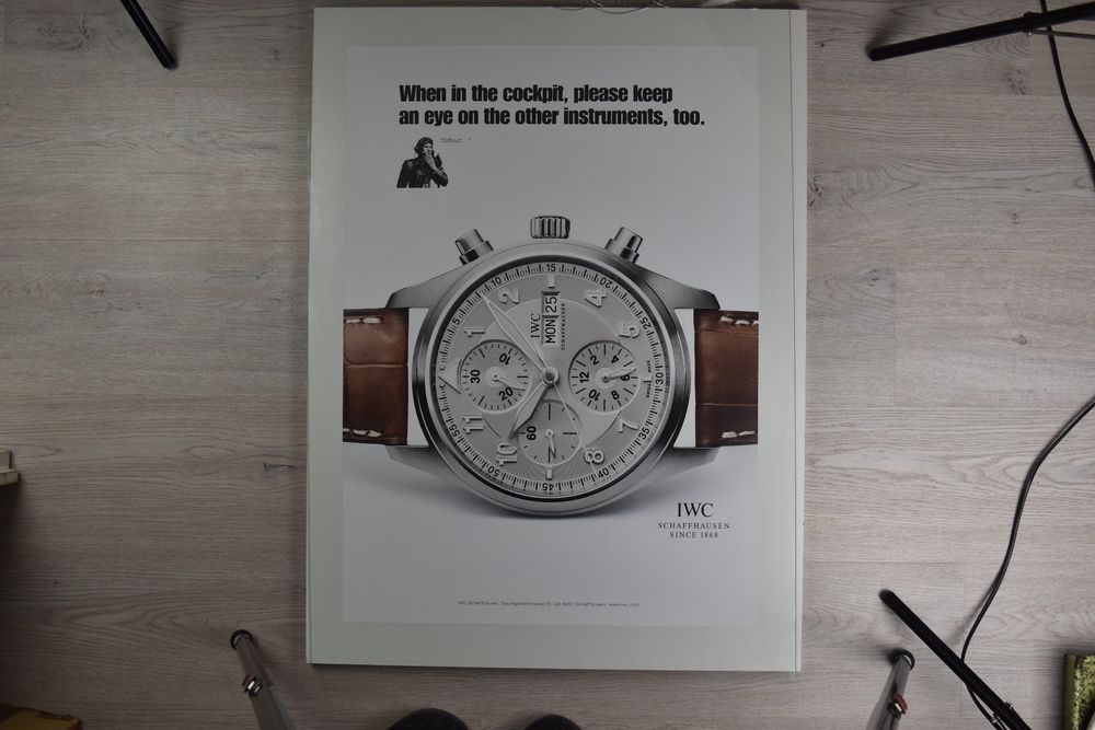 Original IWC Poster Reklame Flieger Chronograph Poster Rar (Gebraucht ...