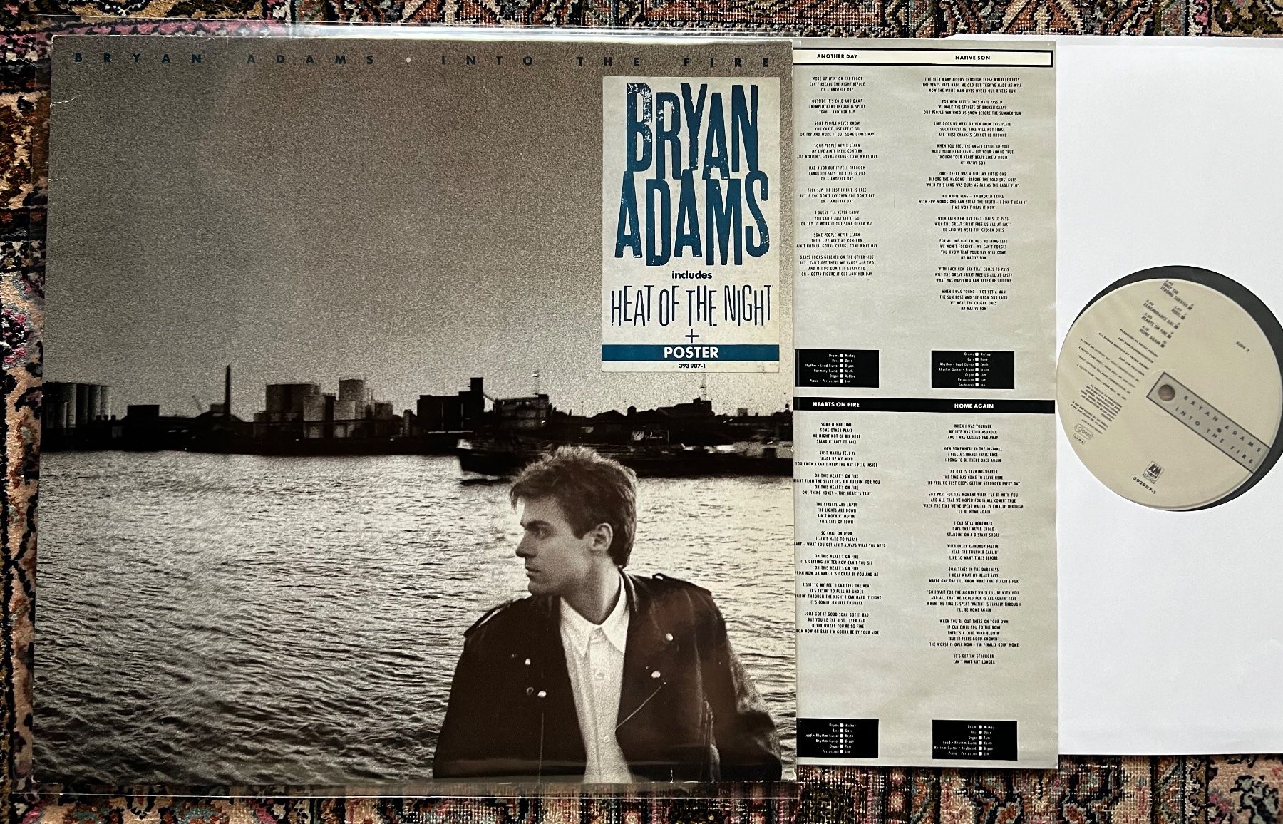 LP Rock Sänger Bryan Adams – Into The Fire - LP GEWASCHEN (Gebraucht ...