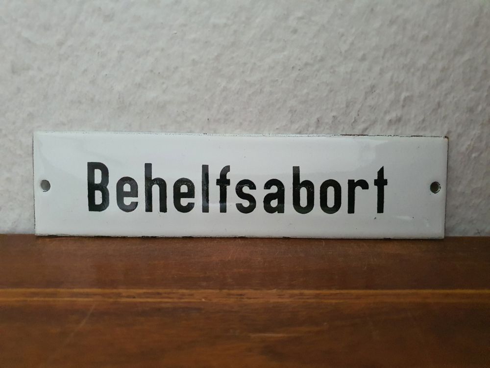 Emailschild Behelfsabort Bahn Zug Tram Emaille Schild Retro | Kaufen auf Ricardo