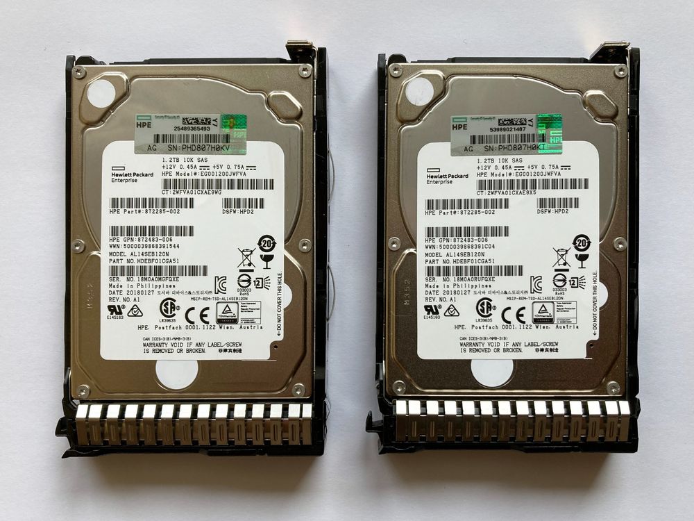 2x HP 1.2 TB 10K SAS Dual Port 2.5" HDD (Gebraucht) in Dardagny für CHF ...