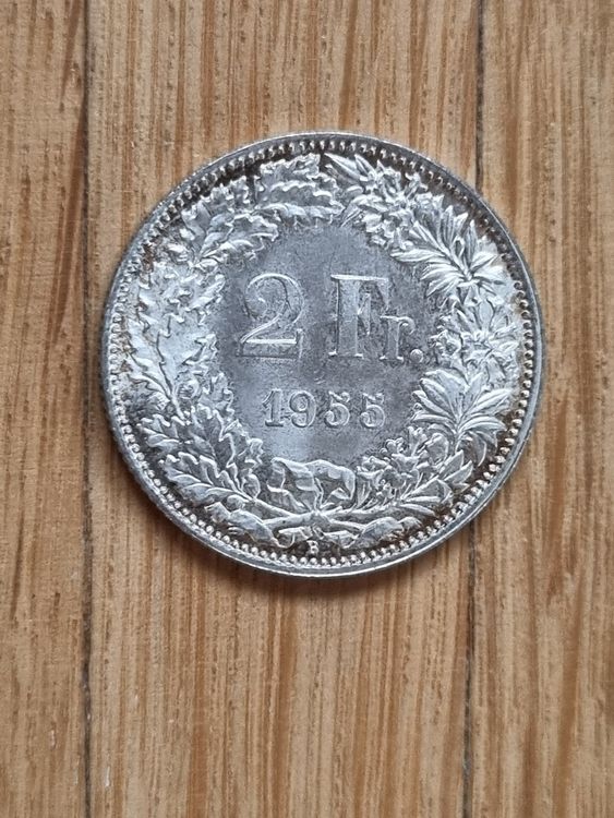 2 Franken 1955 - Top-Stück - selten (Gebraucht) in Mels für CHF 15 – mit Lieferung auf Ricardo ...
