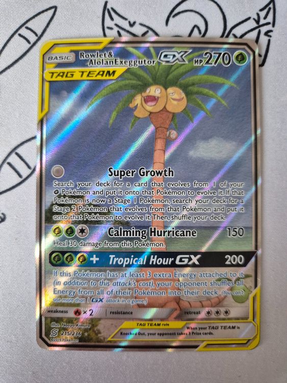 Rowlet & Alolan Exeggutor GX - UNM 215 - AB CHF 1.- (Gebraucht) in Lausanne für CHF 38 – mit ...
