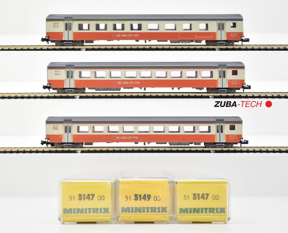Minitrix 3x Personenwagen EW III Swiss Express SBB Spur N OV (Gebraucht) in St. Gallen für CHF ...