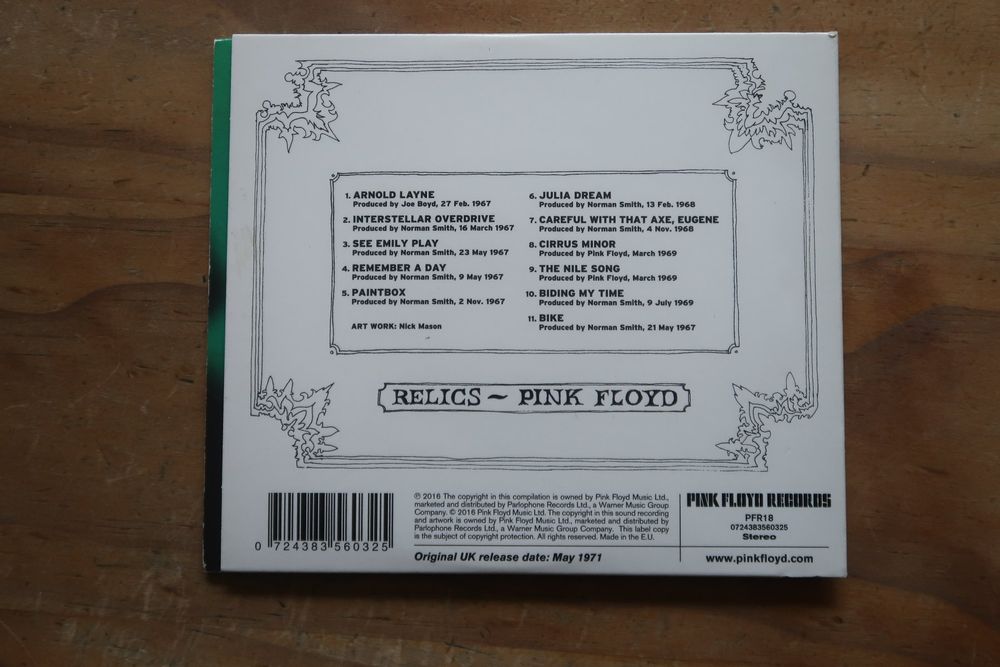 PINK FLOYD - RELICS - DIGITALLY REMASTERED - CD (Gebraucht) in Basel ...