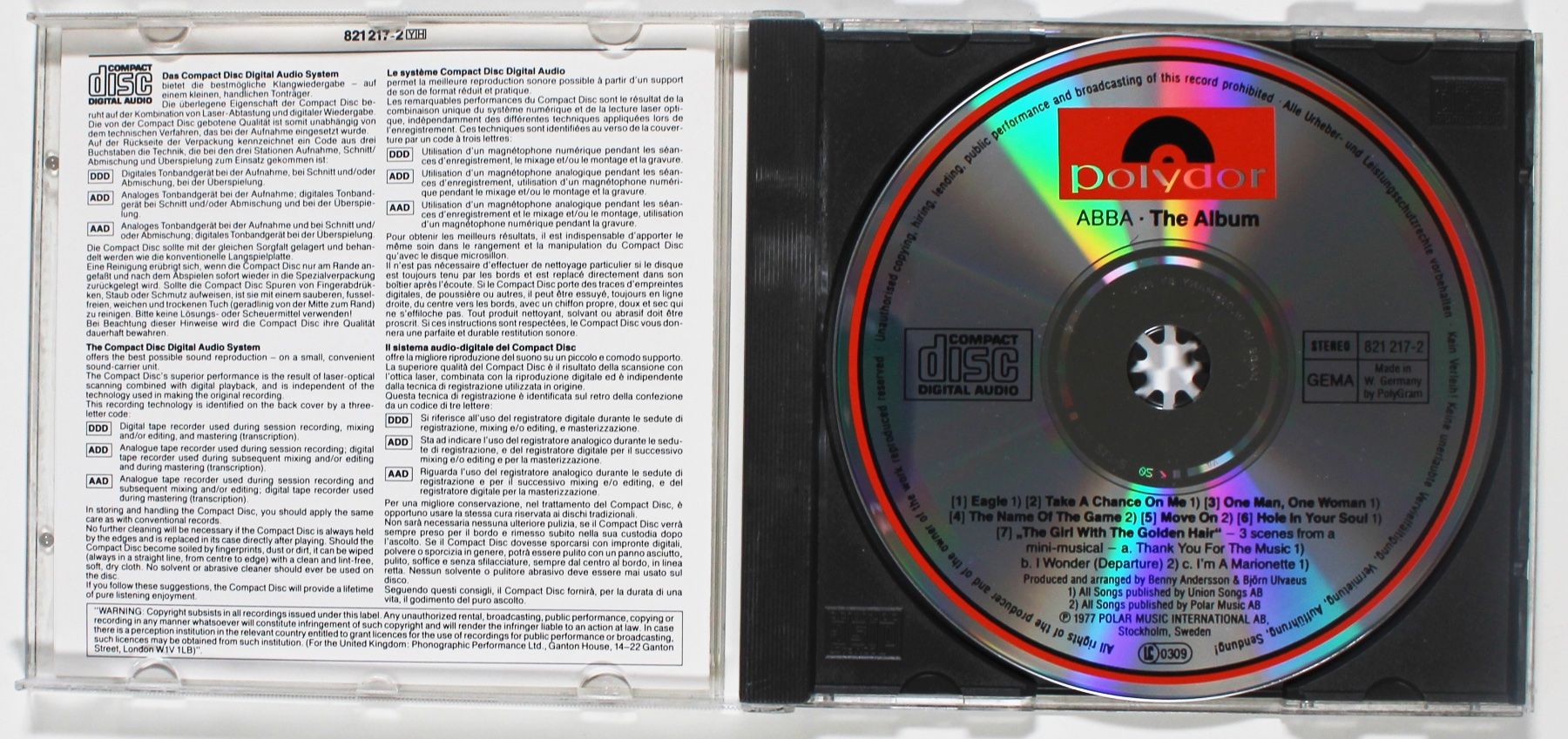 CD - ABBA - THE ALBUM - 1. Deutsche Auflage 80er Jahre (Gebraucht) in ...