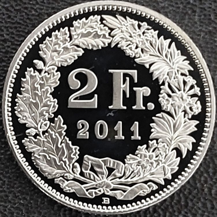 2 Franken 2011 stgl. / aus Münzsatz (Neu (gemäss Beschreibung)) in Arch für CHF 6 – mit ...