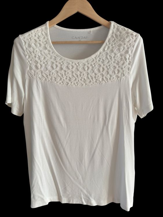 T Shirt Wei Mit Spitze