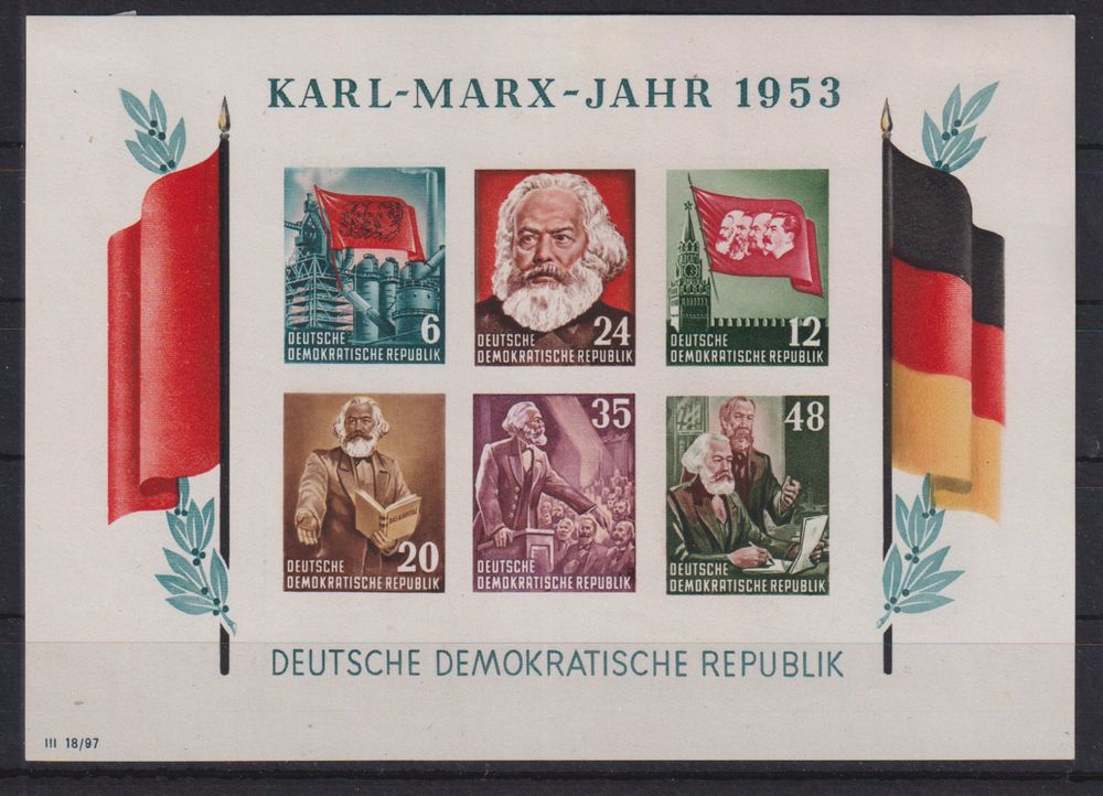 DDR 1953: Karl-Marx-Jahr - Block 8B **/* (Neu (gemäss Beschreibung)) in ...
