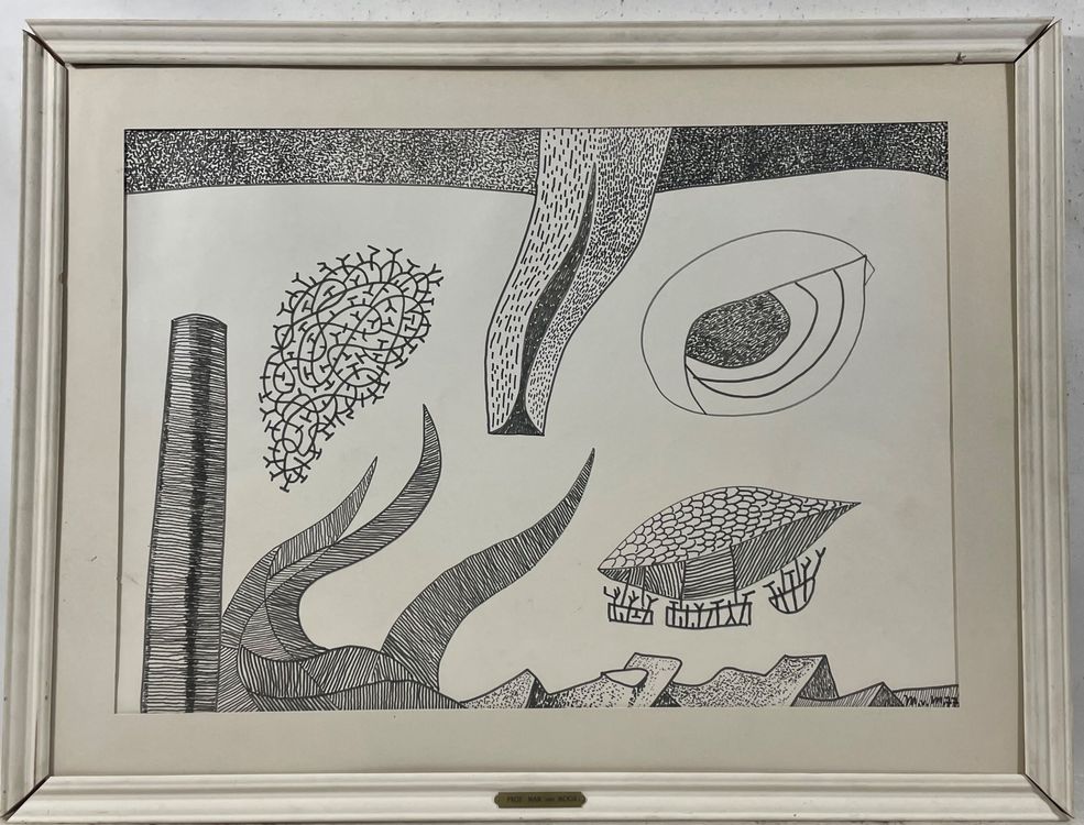 Max von Moos (1903-1979) grosse Filzstift Zeichnung | Kaufen auf Ricardo