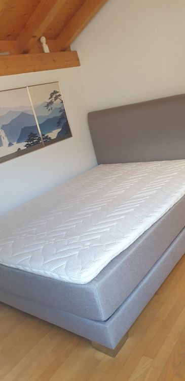 Gratis: 140x200 Boxspringbett Bela grau/beige mit Motor | Kaufen auf ...