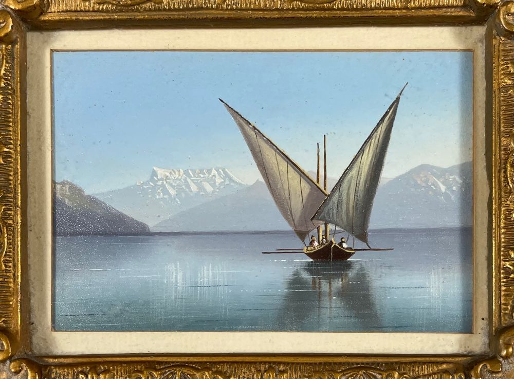 Antikes Veduten Gemälde mit Segelboot (Gebraucht) in Root für CHF 205 – mit Lieferung auf ...