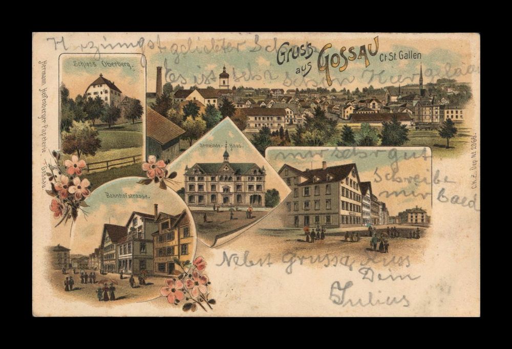 1901 Gruss GOSSAU. Litho. 5 Bilder LUXUS | Kaufen auf Ricardo