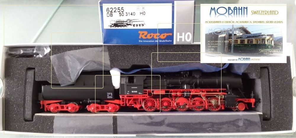 Roco 62255 - Dampflok BR 50 mit Wannentender der DB Ep. III (Neu und ...