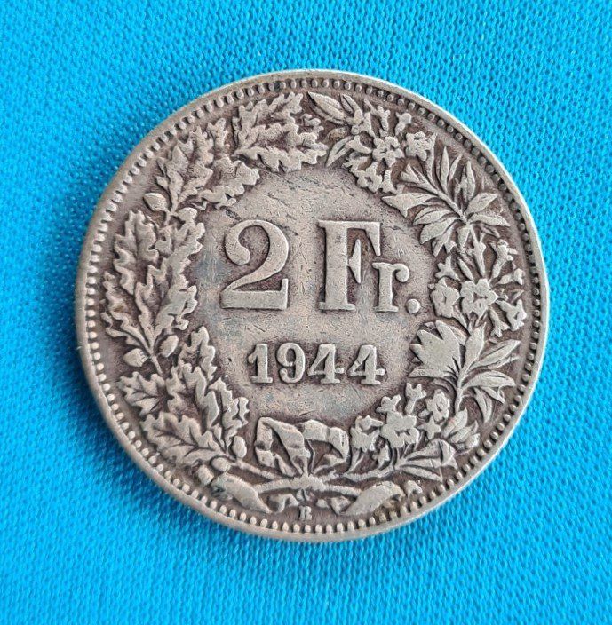 Münze Zwei Franken 1944 (Gebraucht) in Saland für CHF 6 – mit Lieferung auf Ricardo kaufen