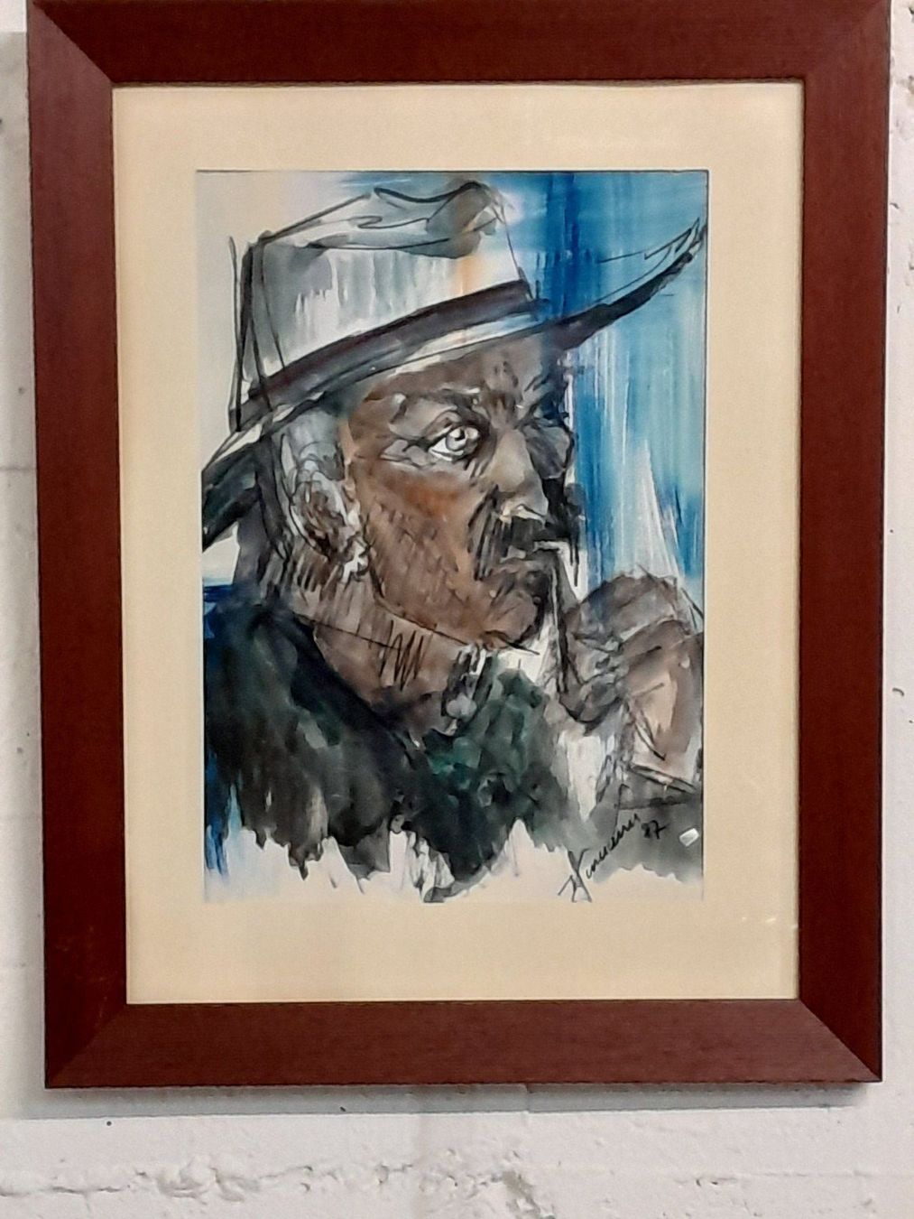 1 AQUARELL 22X31 GERAHMT SIGNIERT UND DATIERT 87 (Gebraucht) in ...