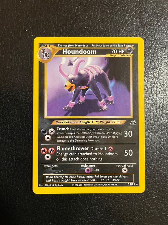 Neo Discovery Houndoom rare 23/75 Ab 1 | Kaufen auf Ricardo