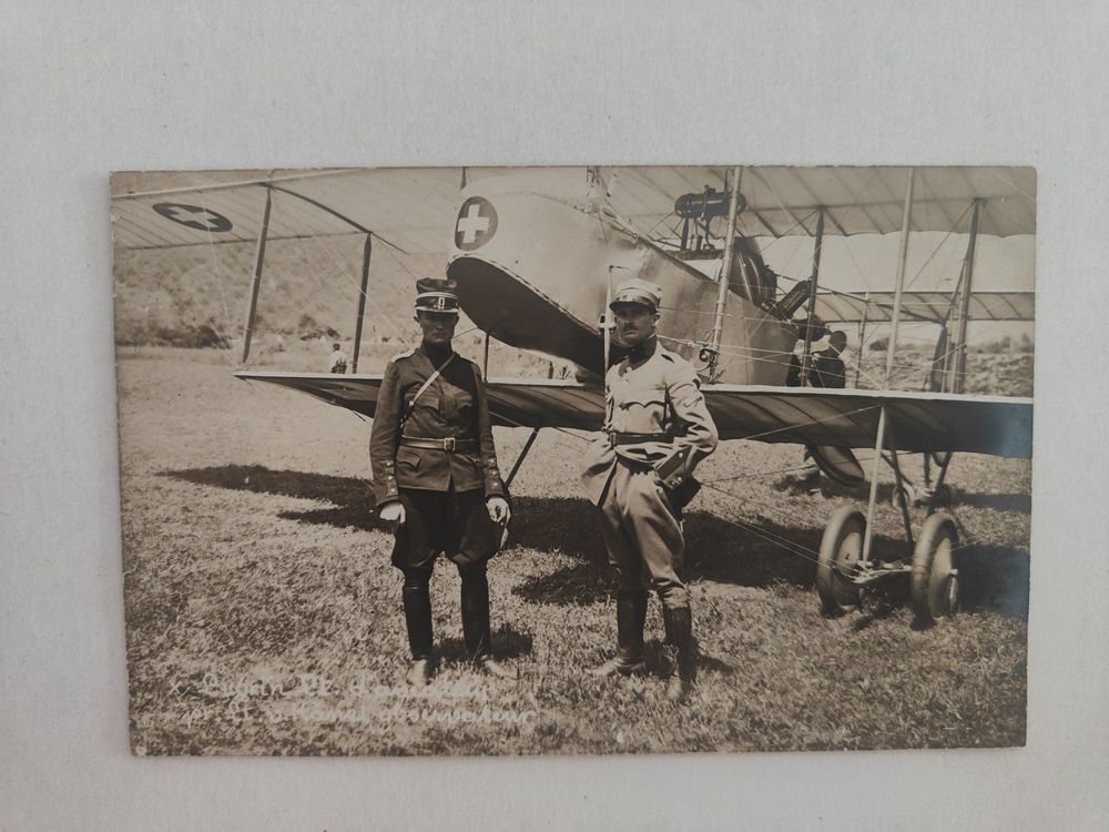 AK Schweizer Militärflugzeug Doppeldecker, Marcel Lugrin | Kaufen auf Ricardo