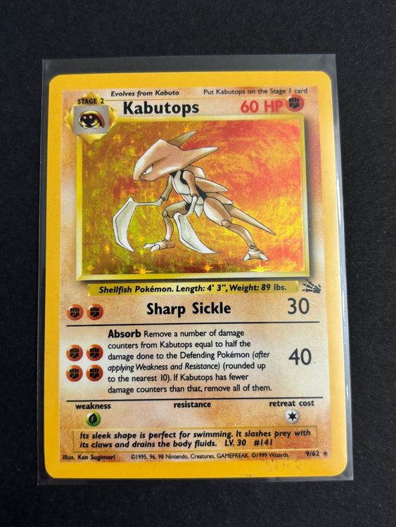 Kabutops Holo 9/62 Pokemon Fossil MP | Kaufen auf Ricardo