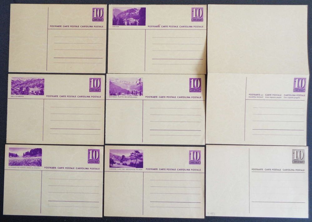 SCHWEIZ: 17 ungebrauchte Postkarten * aus 1935–1945 (Gebraucht) in ...