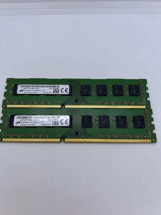 16 GB DDR3 RAM Set (2×8 GB) PC3-12800U Desktop Arbeitsspeich (Gebraucht ...
