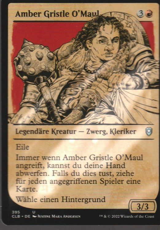 TCG Magic The Gathering MTG CLB 395 Amber Gristle O'Maul (Neu (gemäss ...
