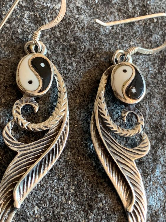 Ohrringe Ohrhänger Yin und Yang 925 Silber - sehr schön! (Neu (gemäss ...